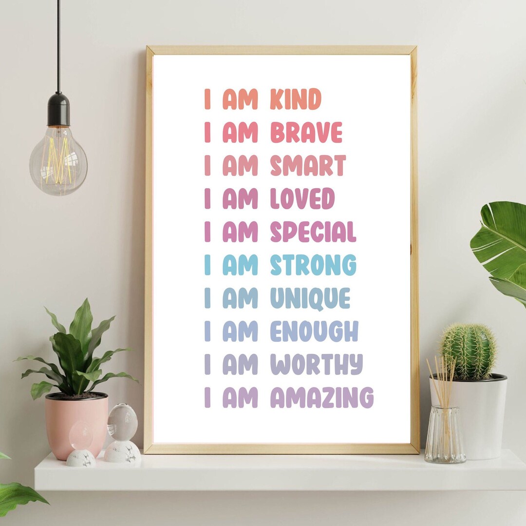 Affirmation Poster: Therapy Office Decor, Mental Health Art (digital ...