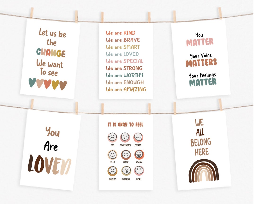 Boho Inclusion Poster Counselor Decor Diversity Office Wall Art Digital ...