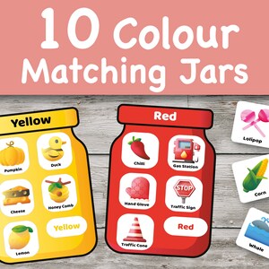 Montessori Colour Matching Game Digital Prints Homeschool Educational ...