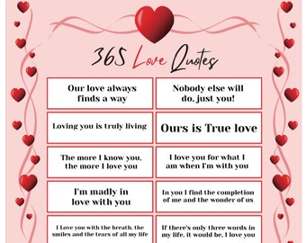 365 Love Notes - Etsy