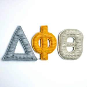 25 Greek Letters Crochet Pattern Bundle! EBOOK PDF Knotmonsters ...