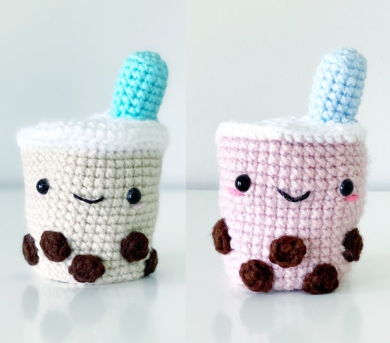 Reversible Boba Bubble Tea Crochet PATTERN ONLY Pdf DOWNLOAD | Etsy