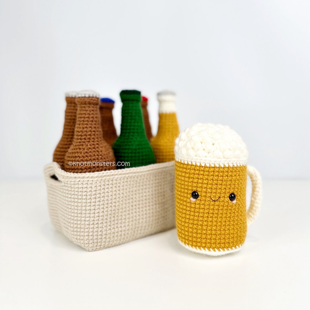 Beer 6 Pack Mug Bottle Glass Crochet Pattern! PATTERN ONLY! PDF ...