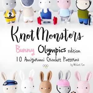 Bunny Olympics 10 Crochet Amigurumi Patterns! EBOOK PDF! Beginner Easy ...