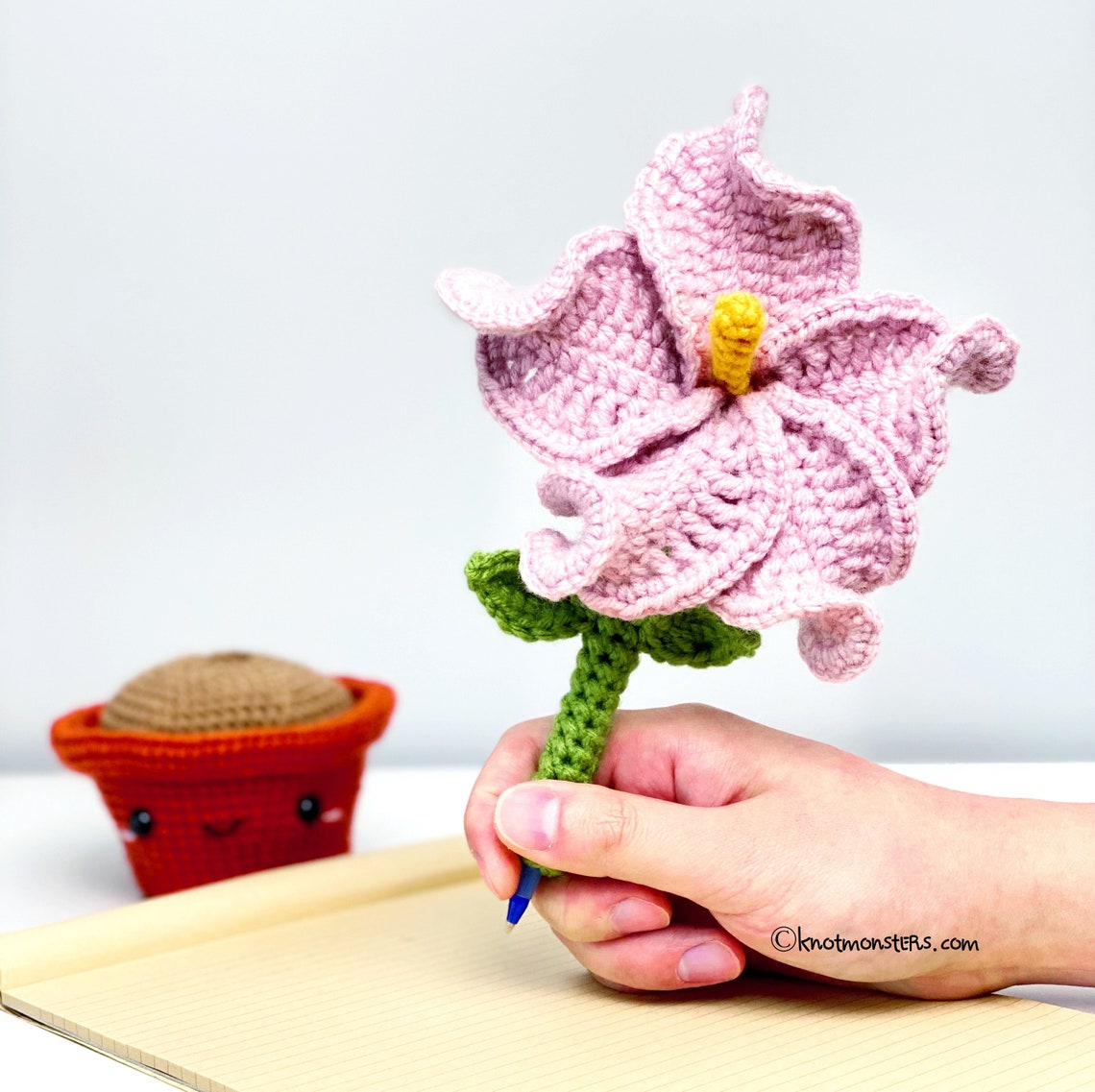 Hibiscus Flower Pen Crochet PATTERN ONLY PDF Instant Download Amigurumi ...