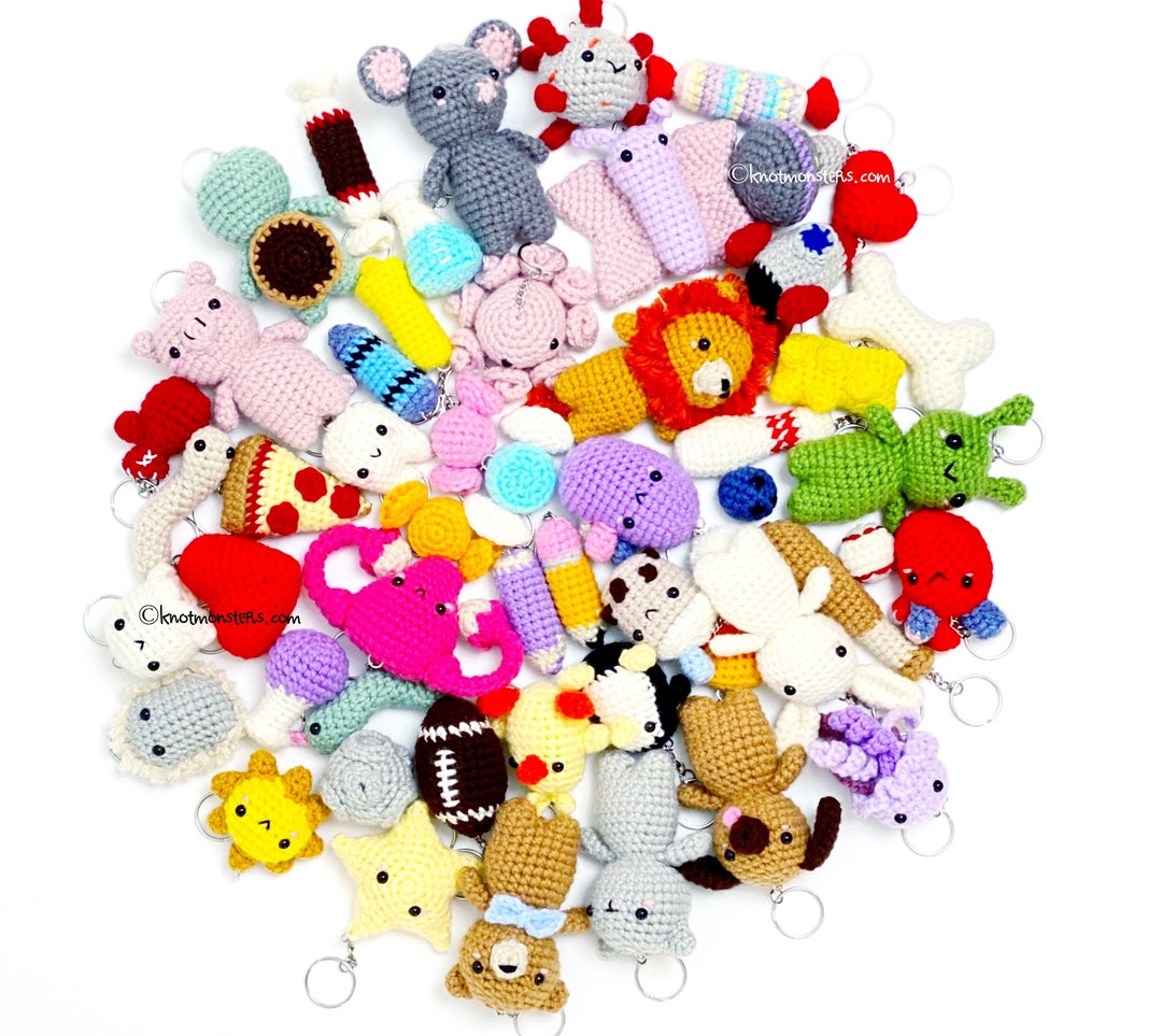 50 Keychain Crochet Pattern Bundle! EBOOK PDF Knotmonsters Amigurumi ...