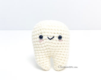 Toothy Mctoothson / Plushie / CROCHET PATTERN / Tooth Pillow / Tooth ...