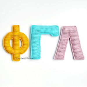 25 Greek Letters Crochet Pattern Bundle! EBOOK PDF Knotmonsters ...