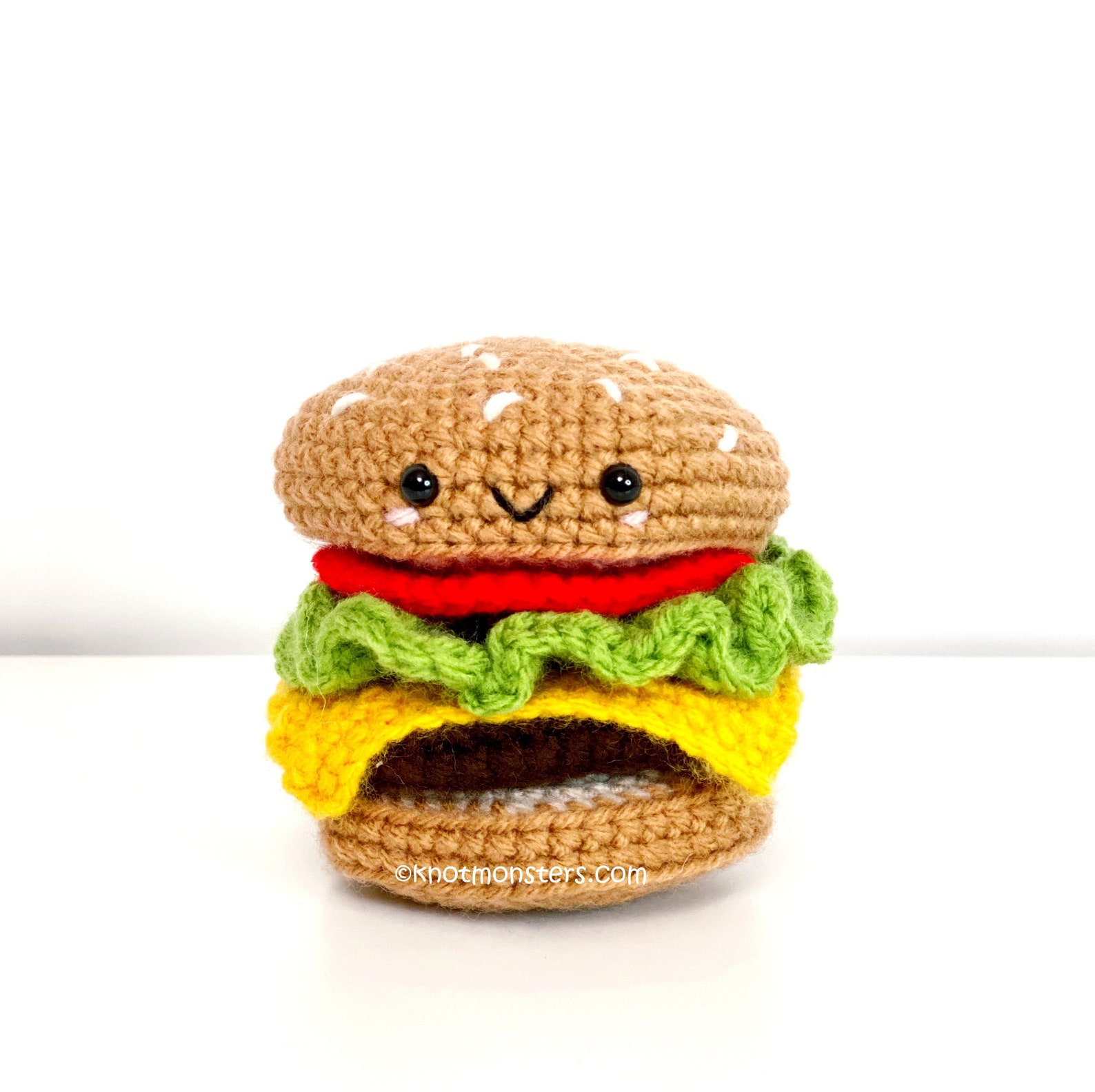 Burger Crochet Pattern PATTERN ONLY PDF Download Amigurumi - Etsy