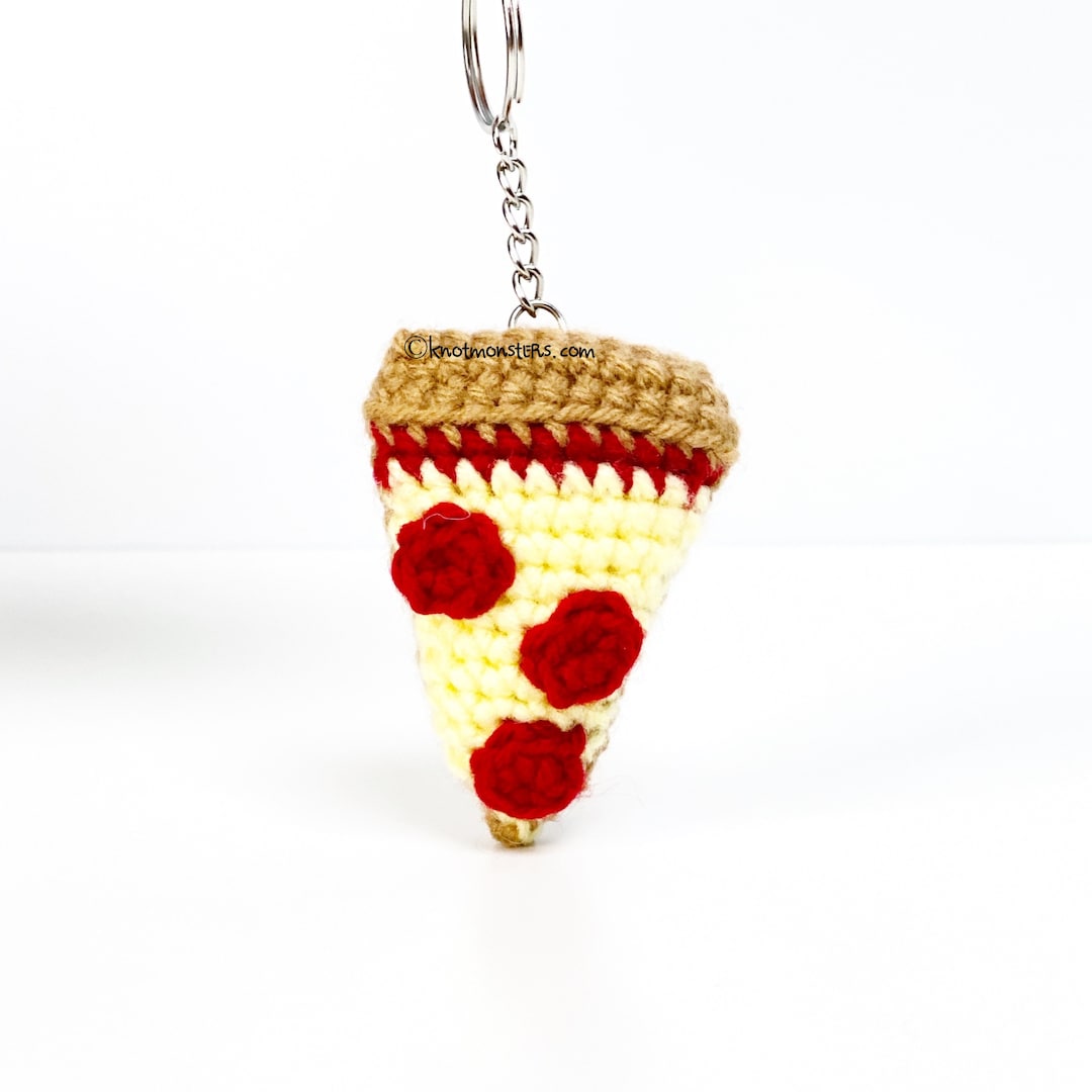 Pizza Keychain Crochet PATTERN ONLY! PDF Download Amigurumi Beginner ...