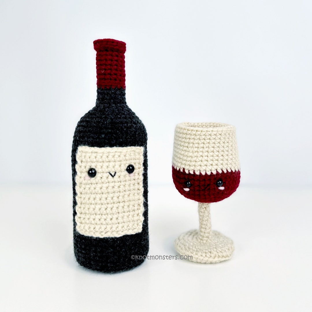 Cabernet Sauvignon Wine Bottle Glass Crochet Pattern! PATTERN ONLY! PDF ...