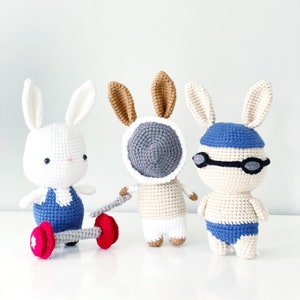 Bunny Olympics 10 Crochet Amigurumi Patterns! EBOOK PDF! Beginner Easy ...