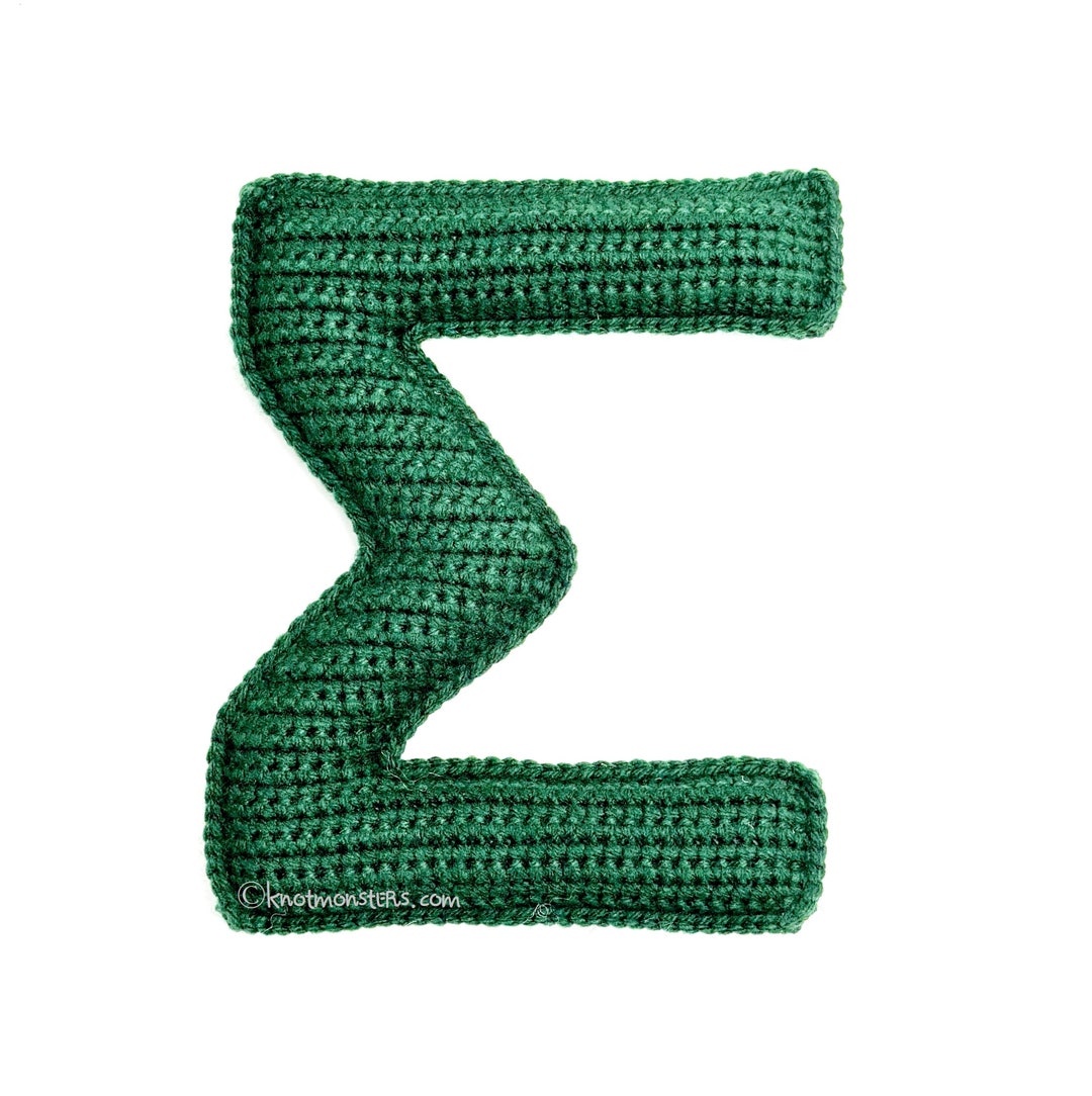 Letter Sigma Crochet PATTERN ONLY! PDF Download Amigurumi Instructions ...