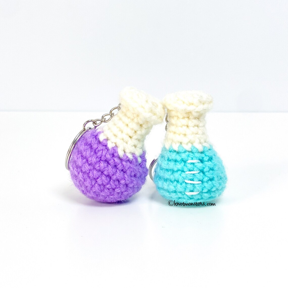 Erlenmeyer Round Flask Keychain Crochet PATTERN ONLY! PDF Download ...