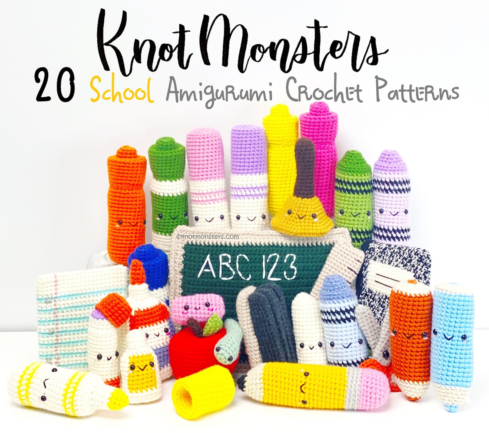 20 School Crochet Pattern Bundle EBOOK PDF Knotmonsters Amigurumi How ...