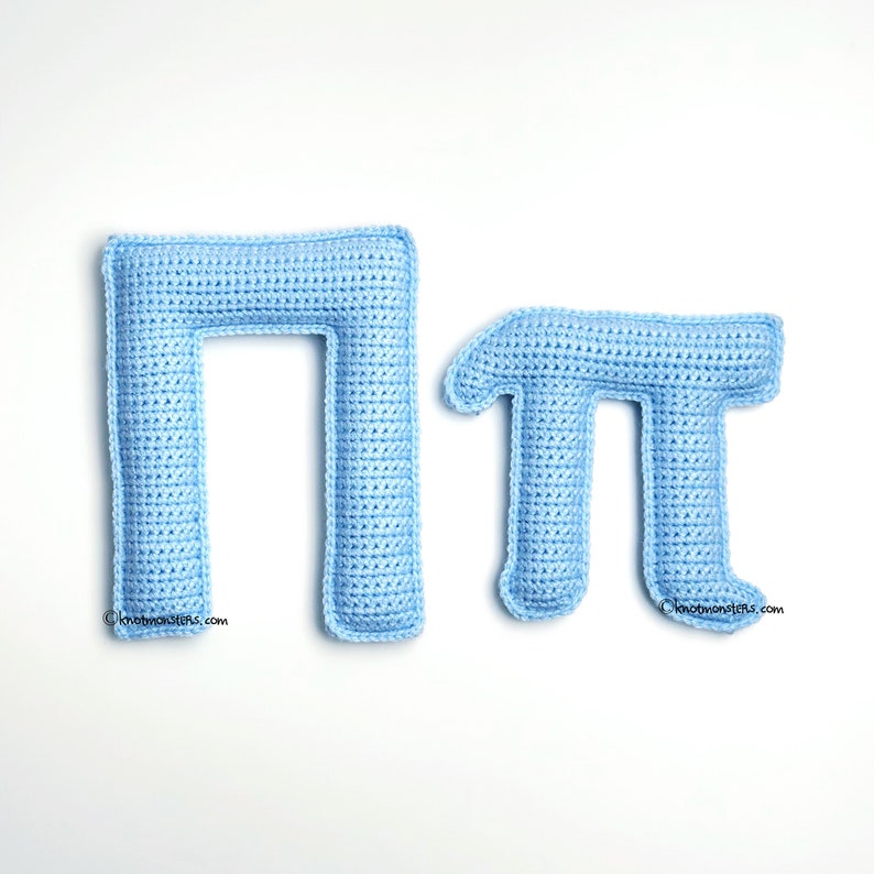 25 Greek Letters Crochet Pattern Bundle! EBOOK PDF Knotmonsters ...
