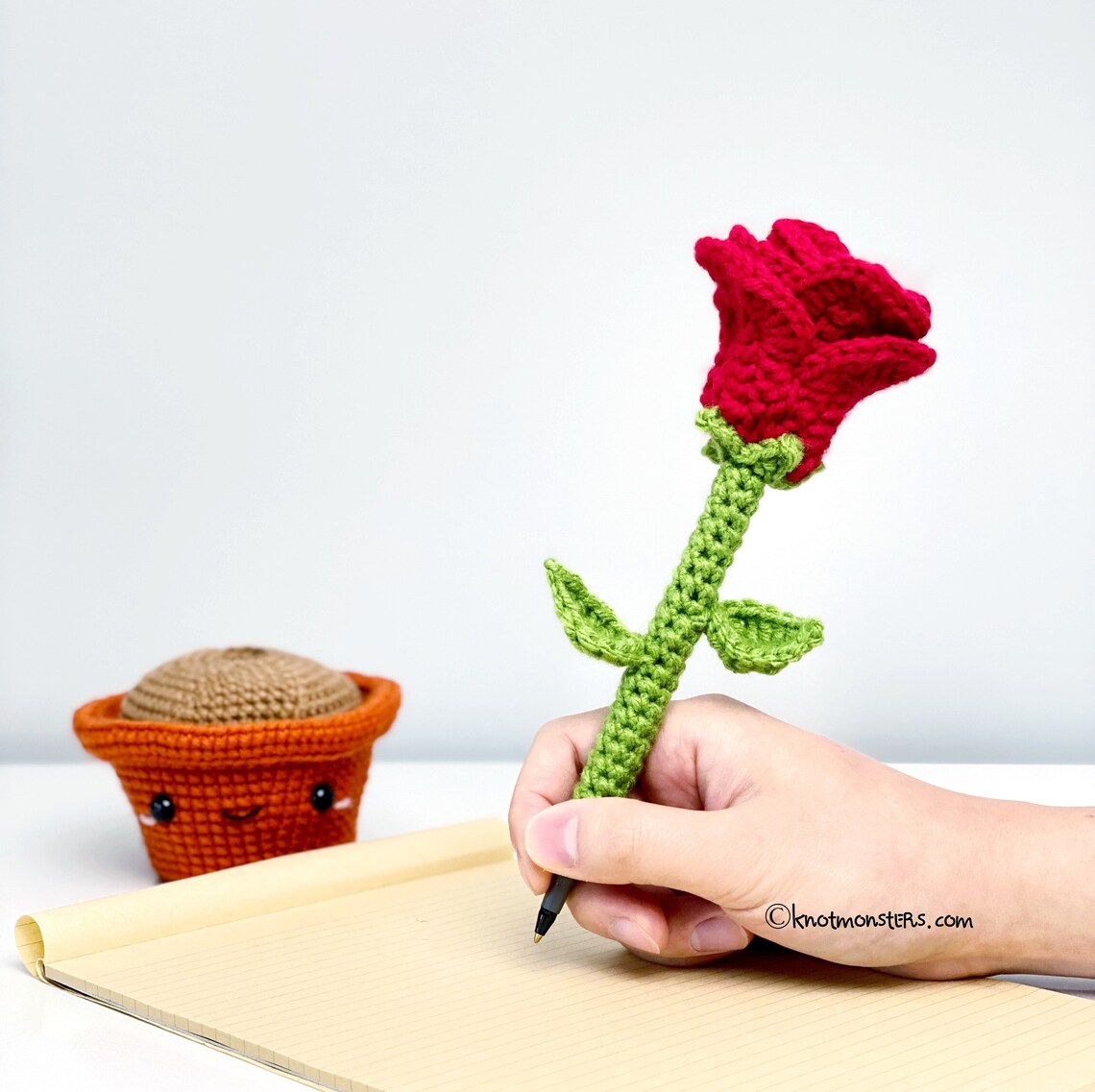 Rose Flower Pen Crochet PATTERN ONLY PDF Instant Download - Etsy