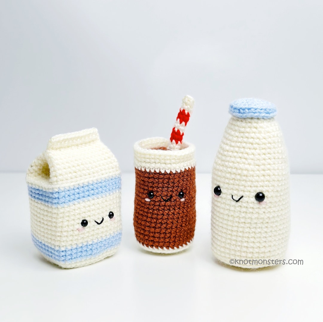 Milk Carton Jug Glass of Crochet Pattern! PATTERN ONLY! PDF Download ...