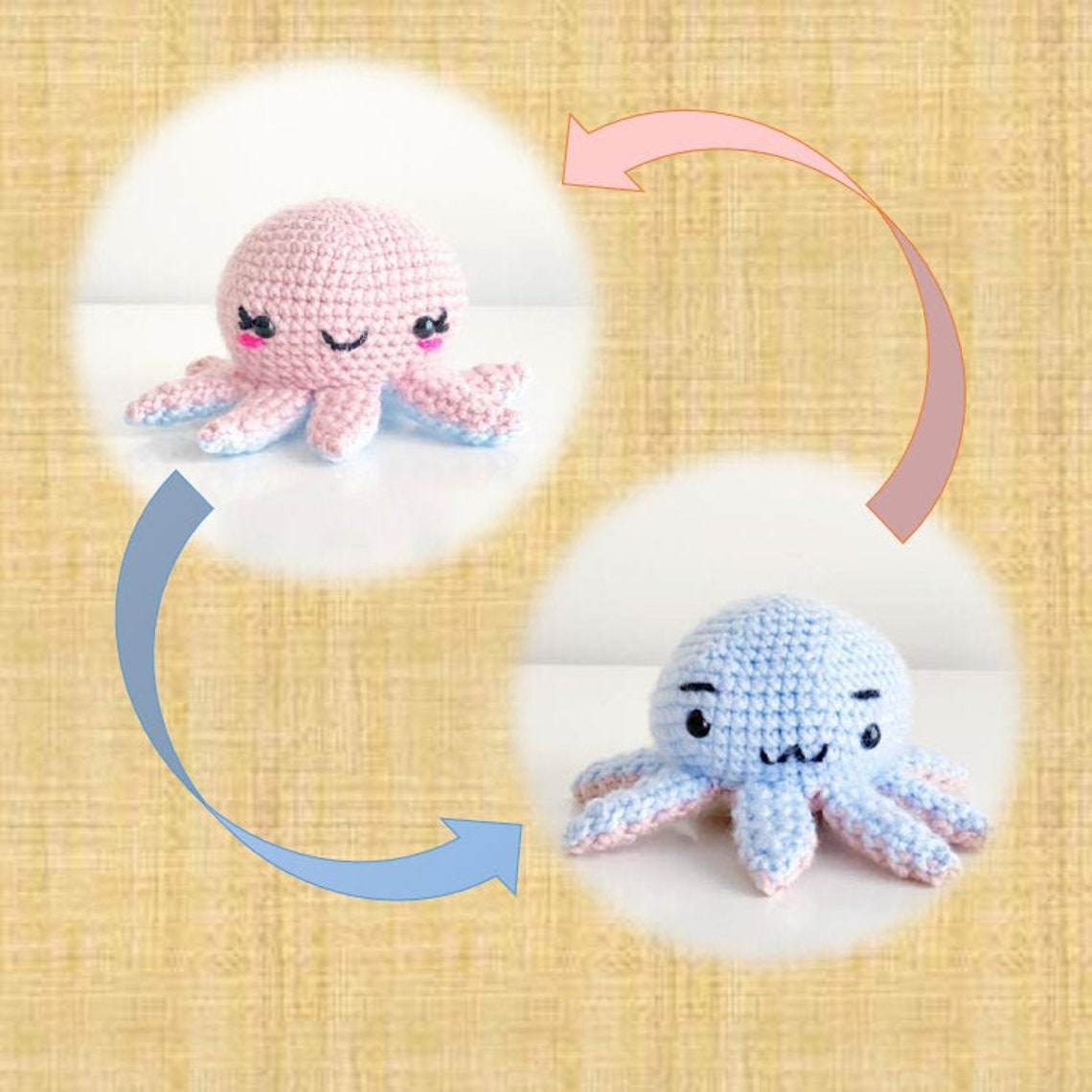 Reversible Octopus Crochet PATTERN ONLY Instant DOWNLOAD - Etsy