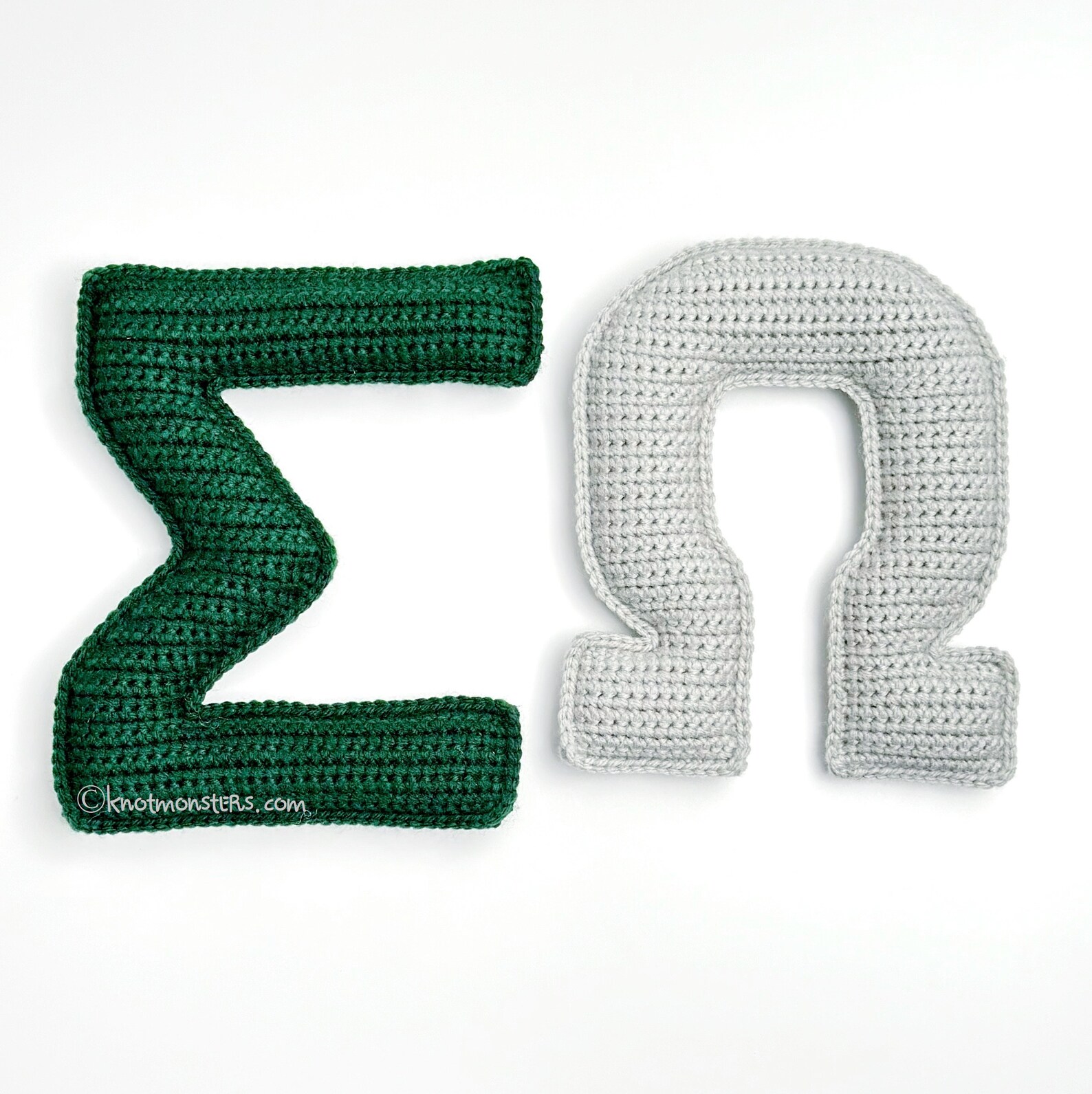 25 Greek Letters Crochet Pattern Bundle! EBOOK PDF Knotmonsters ...
