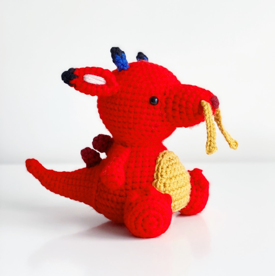 Red Asian Dragon Crochet PATTERN ONLY Instant DOWNLOAD! Crochet ...