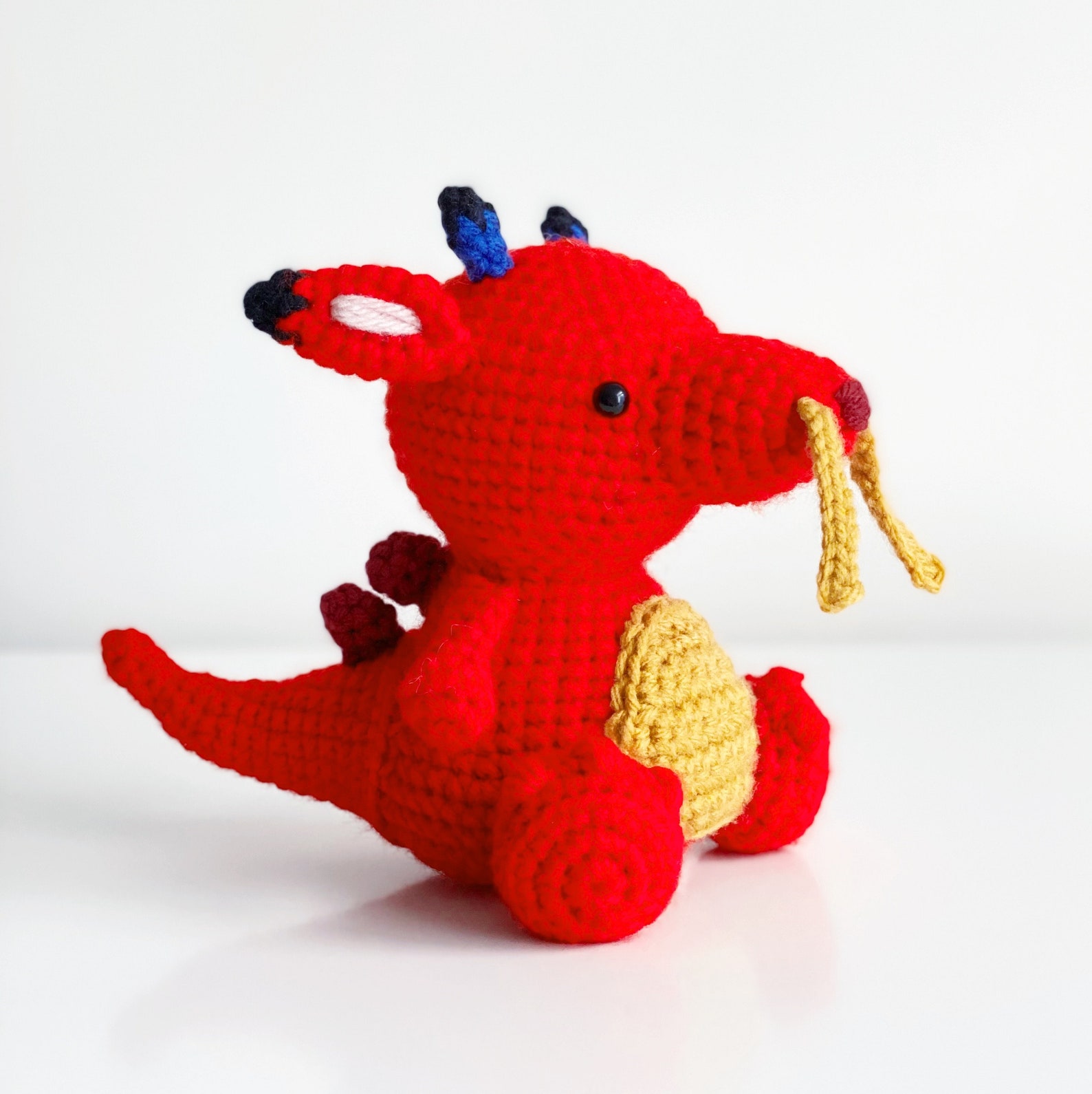 Red Asian Dragon Crochet PATTERN ONLY Instant DOWNLOAD! Crochet ...