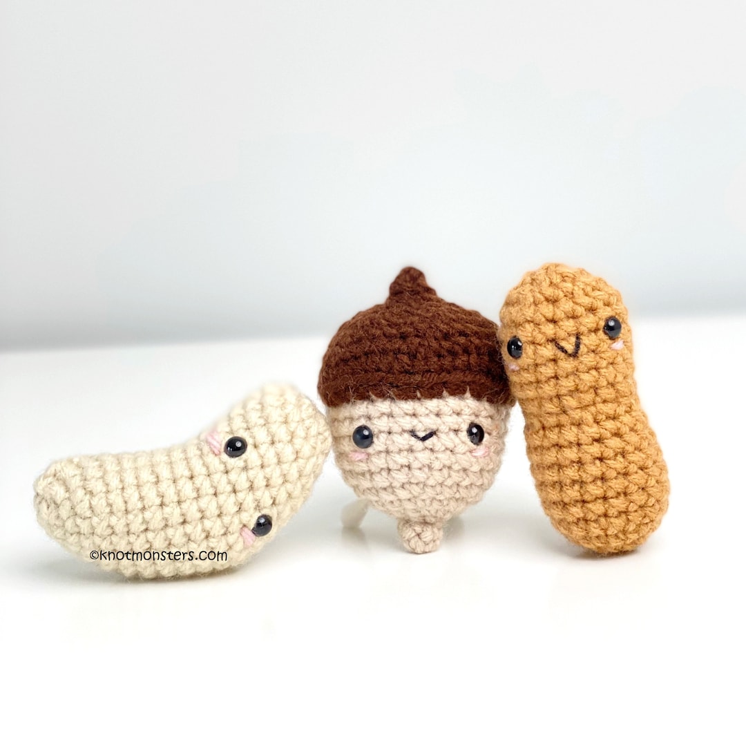 Mixed Nuts: Acorn Peanut Cashew Crochet Pattern! PATTERN ONLY! PDF ...