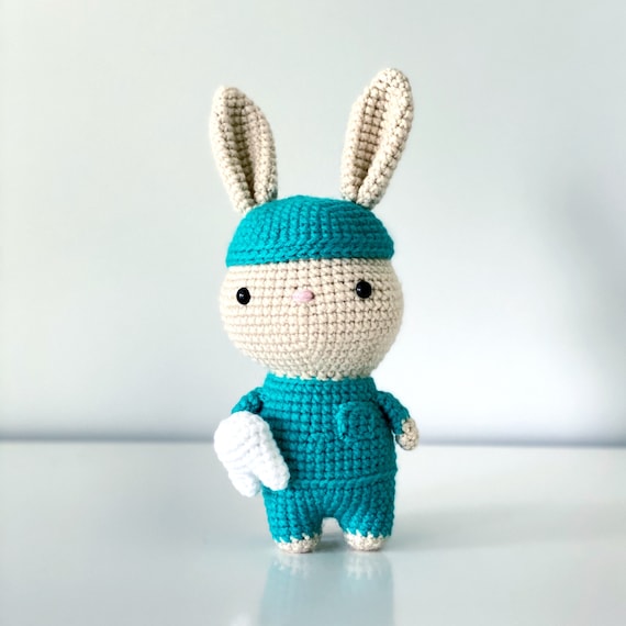 Dentist Bunny Rabbit Crochet PATTERN ONLY pdf DOWNLOAD | Etsy