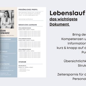 Application Template German | CV in Tabular Form | Creative Cover ...
