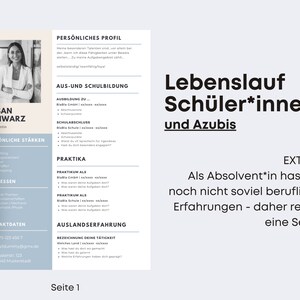 Application Template German | CV in Tabular Form | Creative Cover ...