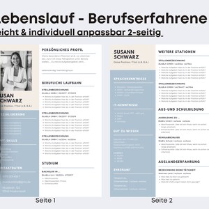 Application Template German | CV in Tabular Form | Creative Cover ...