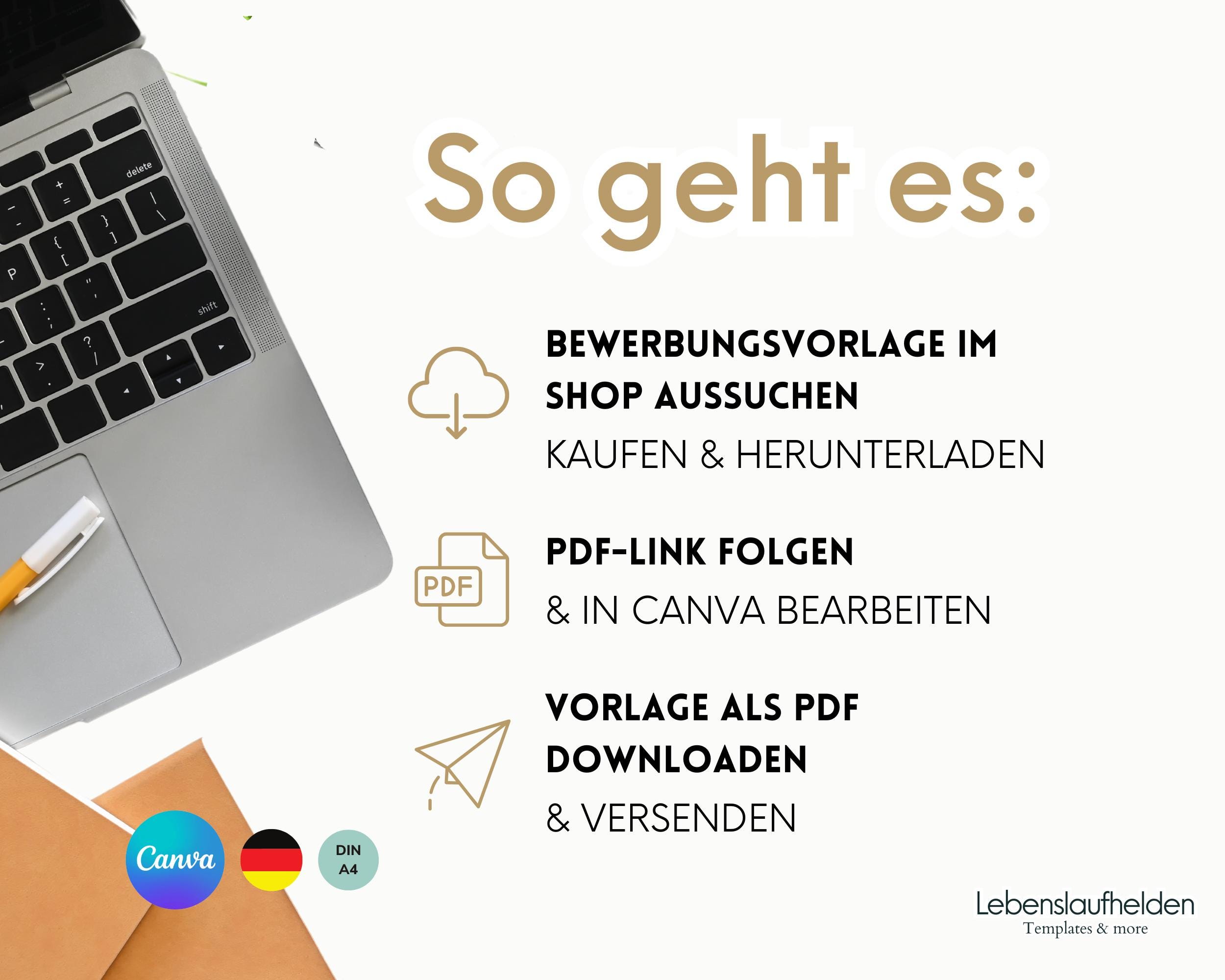 Application Template German CV Template Tabular Application Folder ...