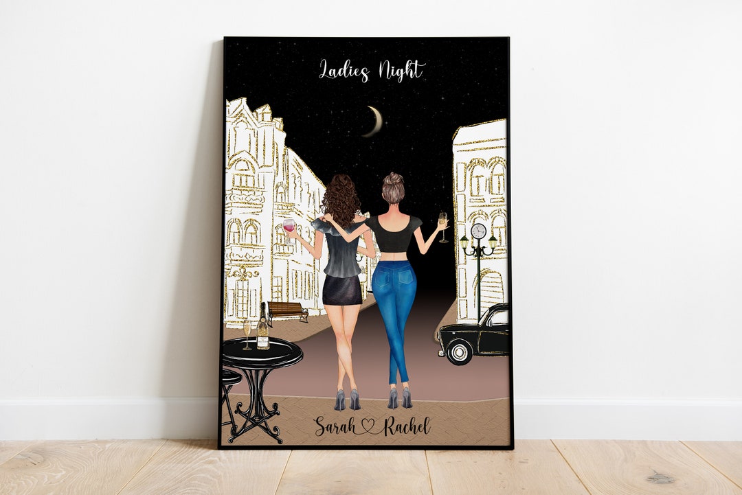 Mädelsabend! Personalisiertes Poster, Girls Night Out Poster, beste ...