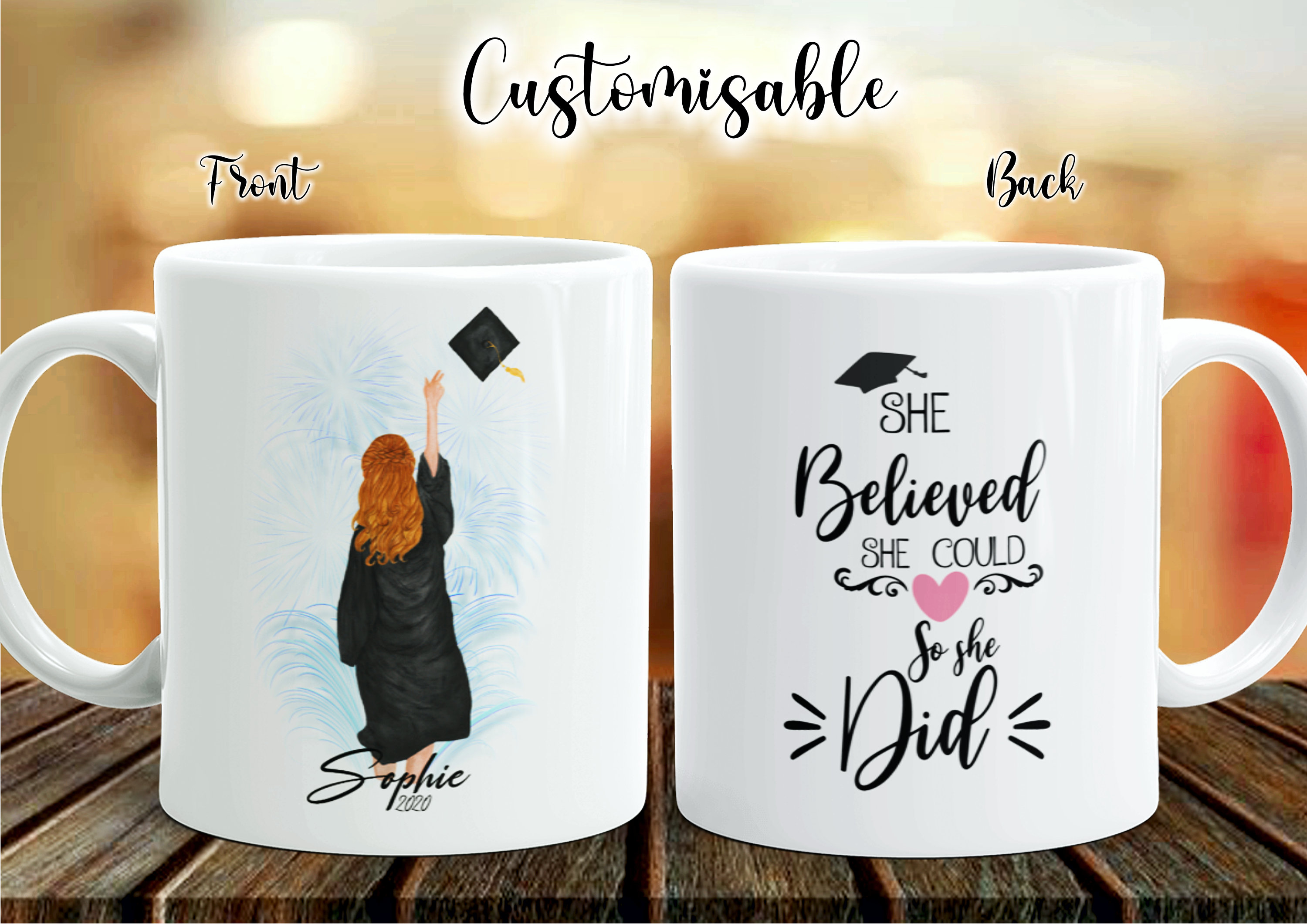 Graduation Gift,personalised Graduation Mug,custom Graduation Girl ...