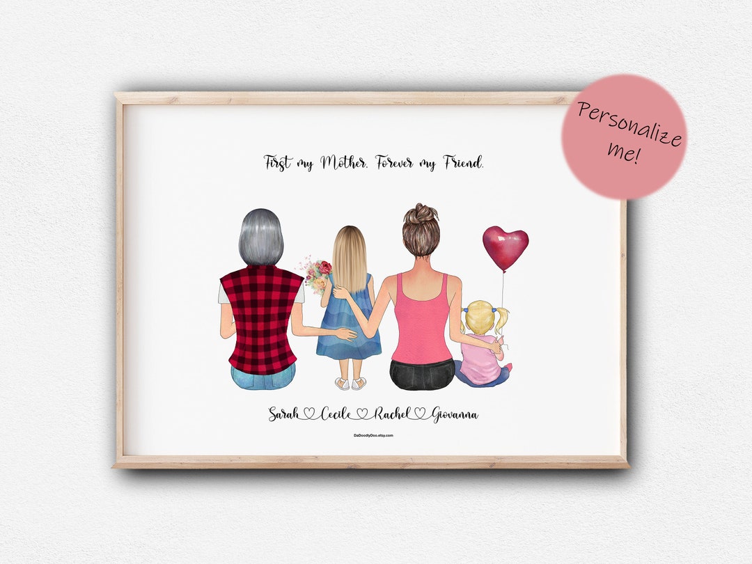 Mother's Day Print! Customise Your Characters! Great for Mom's ...