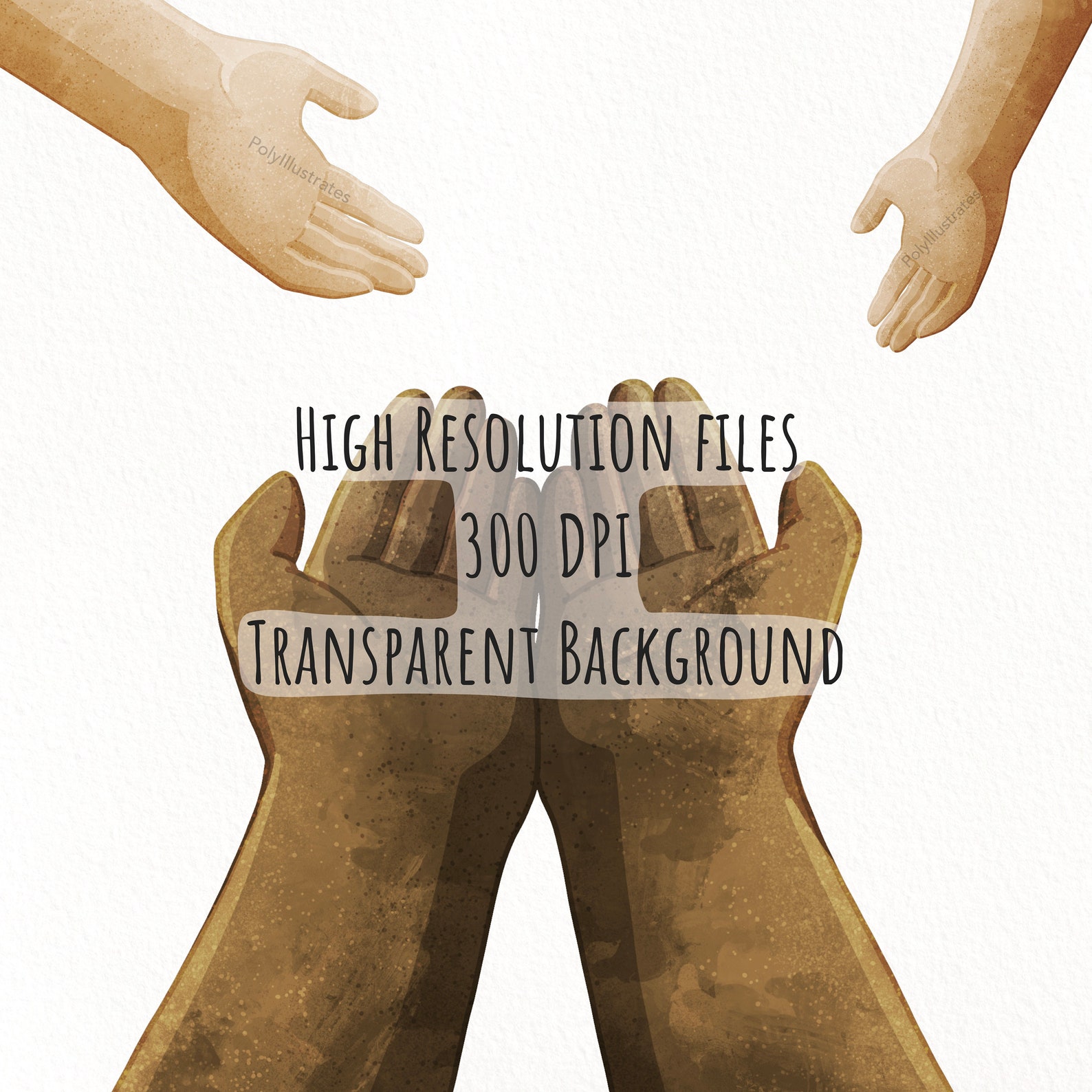 Offering Hands Clipart, Helping Hand Illustration, Human Arms Artwork ...