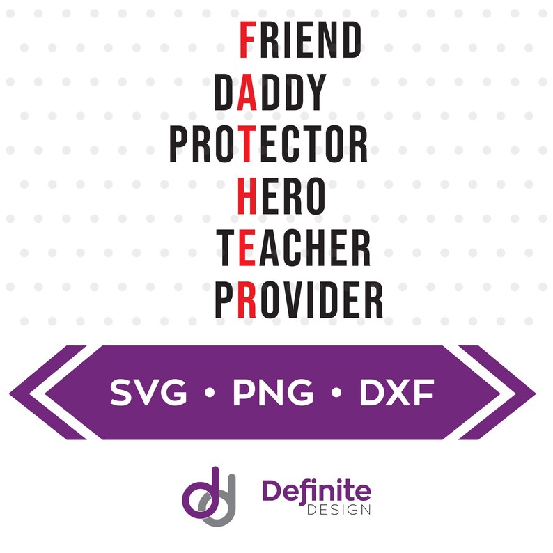 Father Definition Svg / Fathers Day Svg / Father Friend Daddy | Etsy