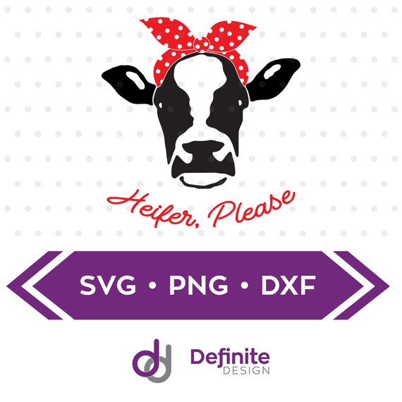 Heifer Please SVG / Cow with Bandana svg / Cow svg / Farm svg | Etsy