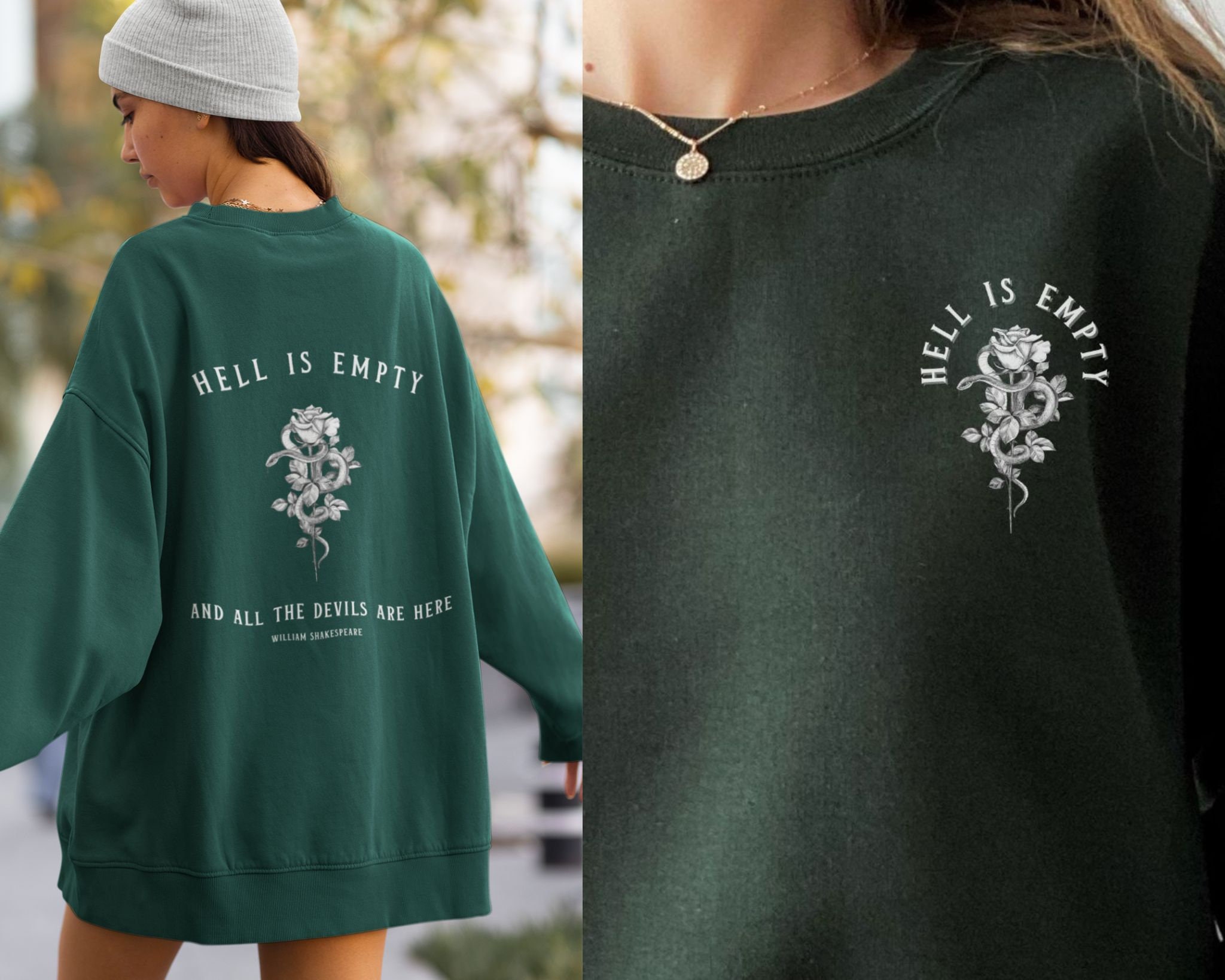 Shakespeare Sweatshirt Goblincore Crewneck Fairy Grunge Goth Sweater ...