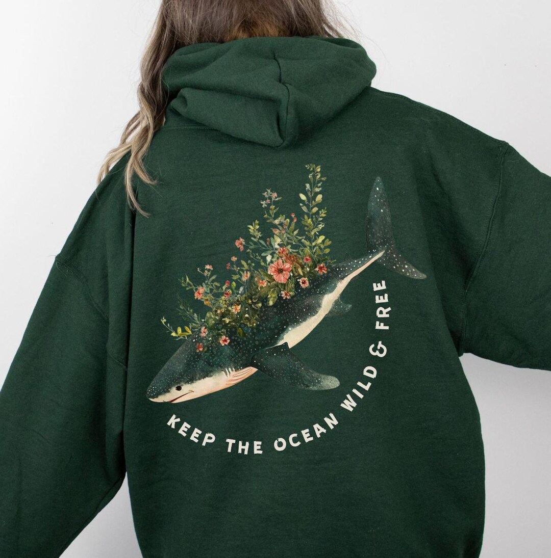 Whale Shark Hoodie Whale Sweatshirt Manatee Ocean Inspired Apparel ...