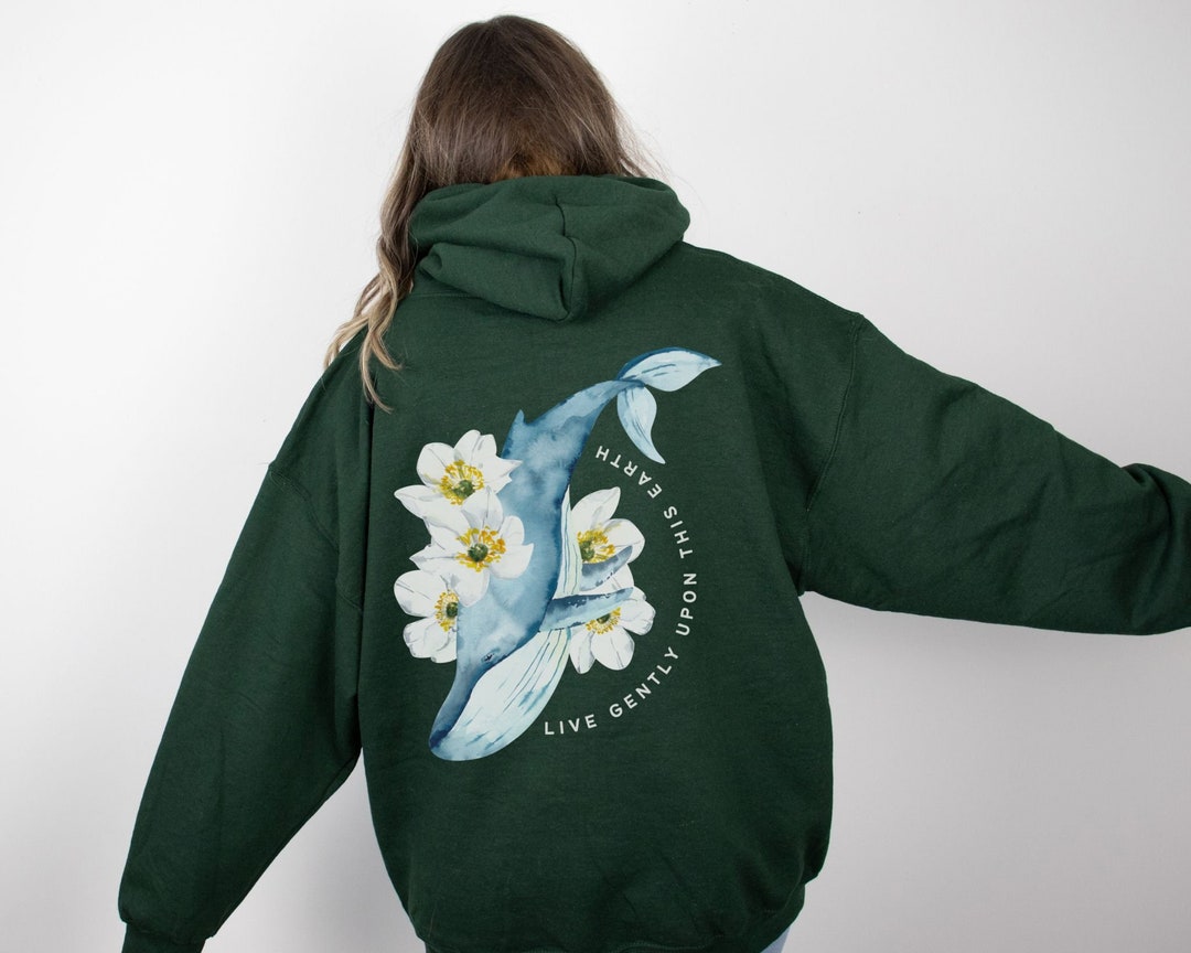 Whale Hoodie Humpback Whale Sweatshirt Wildlife Biology Cottagecore ...