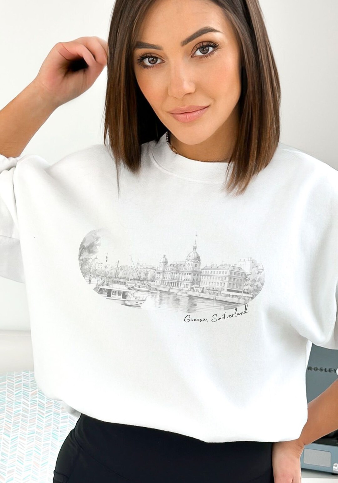 Geneva Switzerland Sweatshirt Switzerland Crewneck Swiss Travel Sweater ...