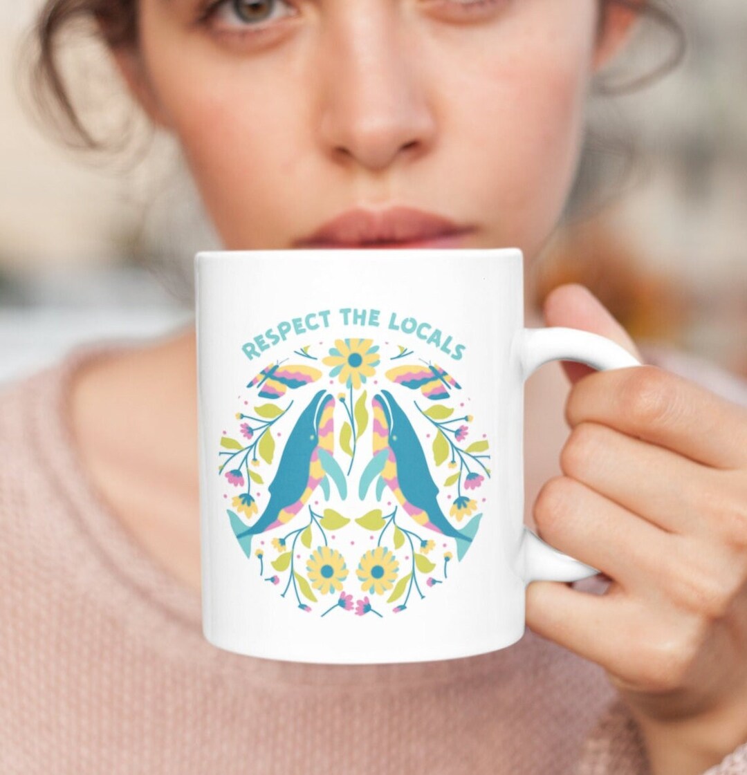 Respect the Locals Whale Mug Cottagecore Mug Cottage Core Coffee Cup ...