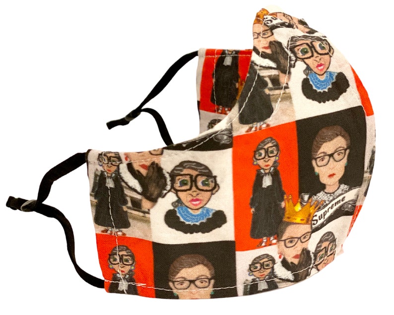 Notorious RBG Face Mask Dissent Collar Feminist Facemask - Etsy