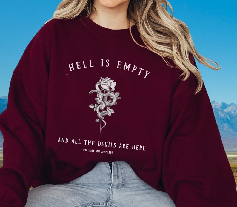 Shakespeare Sweatshirt Snake Sweater Emo Clothes Goth Sweater ...