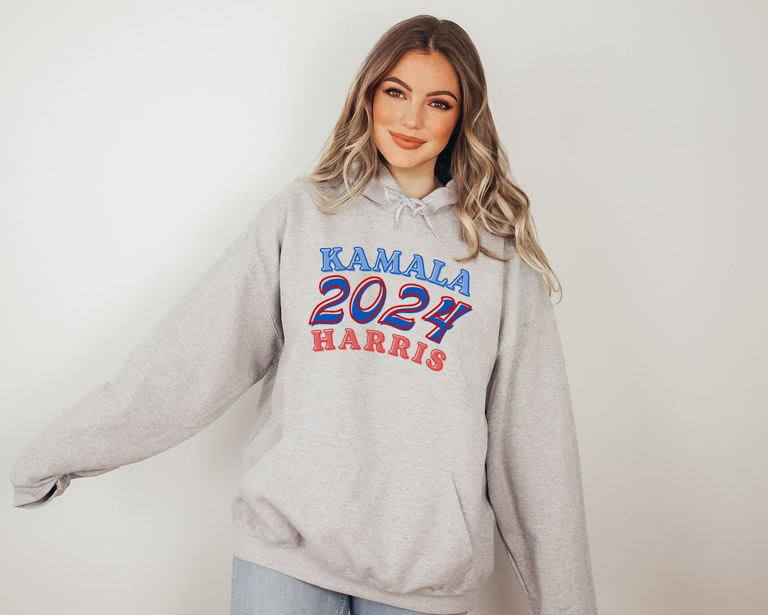 Kamala Harris Hoodie Kamala 2024 Sweatshirt Madam President Vote Blue ...