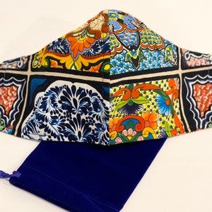 Boho Floral Face Mask, Paisley Bohemian, Womens, Adjustable Nose Wire ...