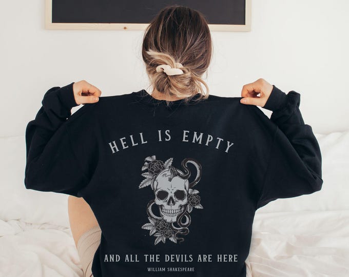 Shakespeare Sweatshirt Goblincore Crewneck Fairy Grunge Goth Sweater ...