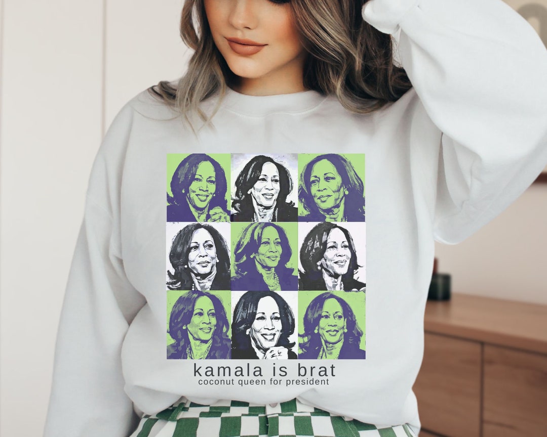 Kamala is Brat Thats so Brat Aesthetic Kamala Harris 2024 Sweatshirt ...