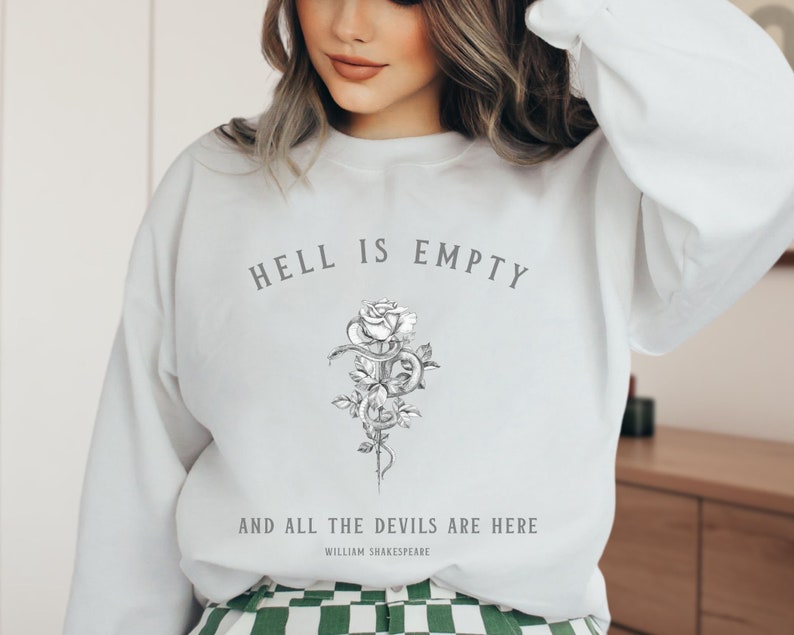 Shakespeare Sweatshirt Snake Sweater Emo Clothes Goth Sweater ...
